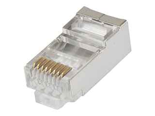 Stecmax CAT.5E 8P8C SHIELDED MODULAR PLUG, FOR ROUND CABLE